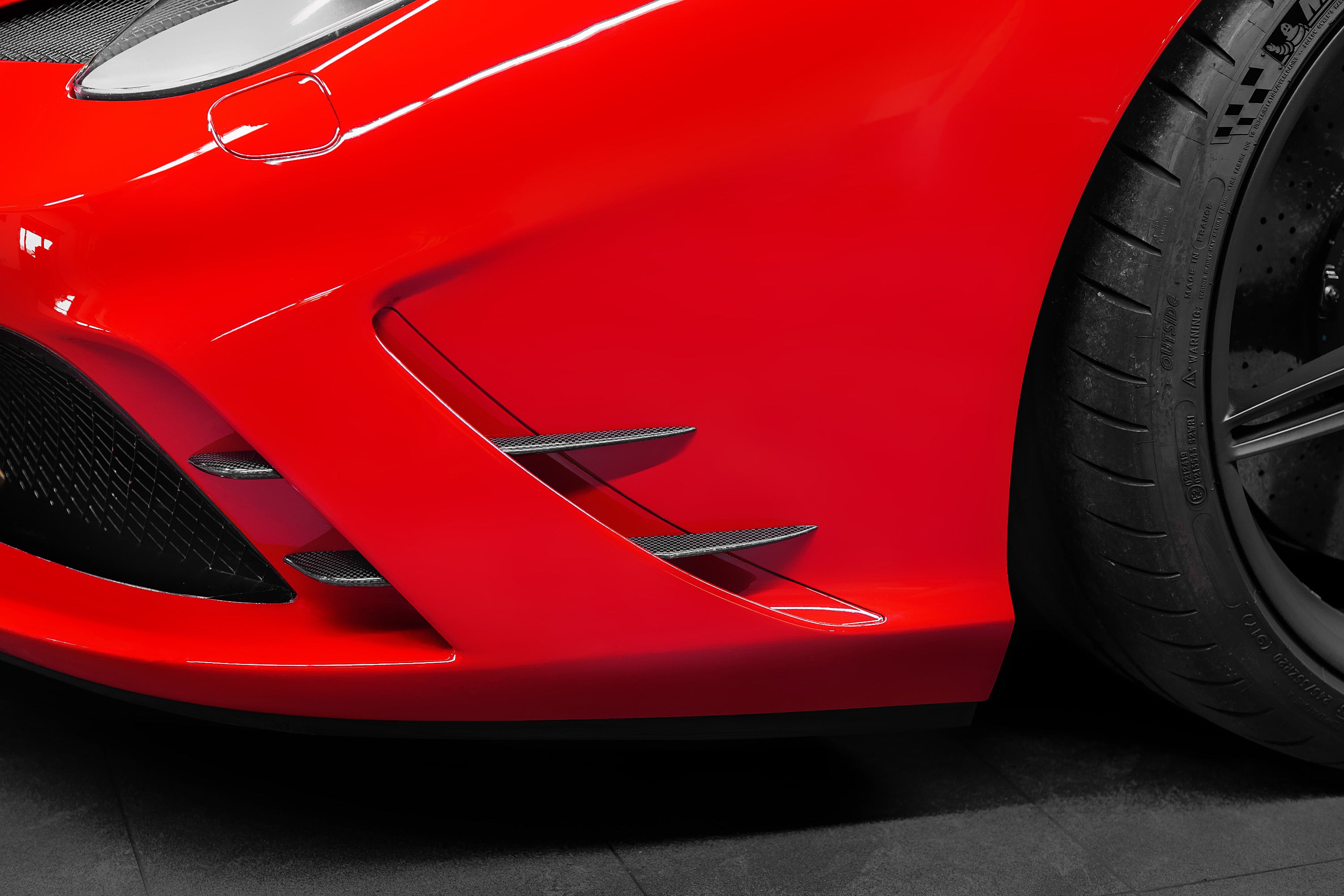 Ferrari 458 Speciale - Carbon Fiber Front Fins – Capristo Exhaust