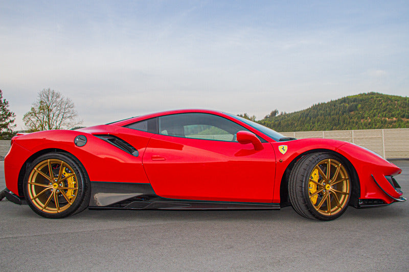 Ferrari 488/F8 - Carbon Fiber Side Skirts (With Wings) – Capristo Exhaust