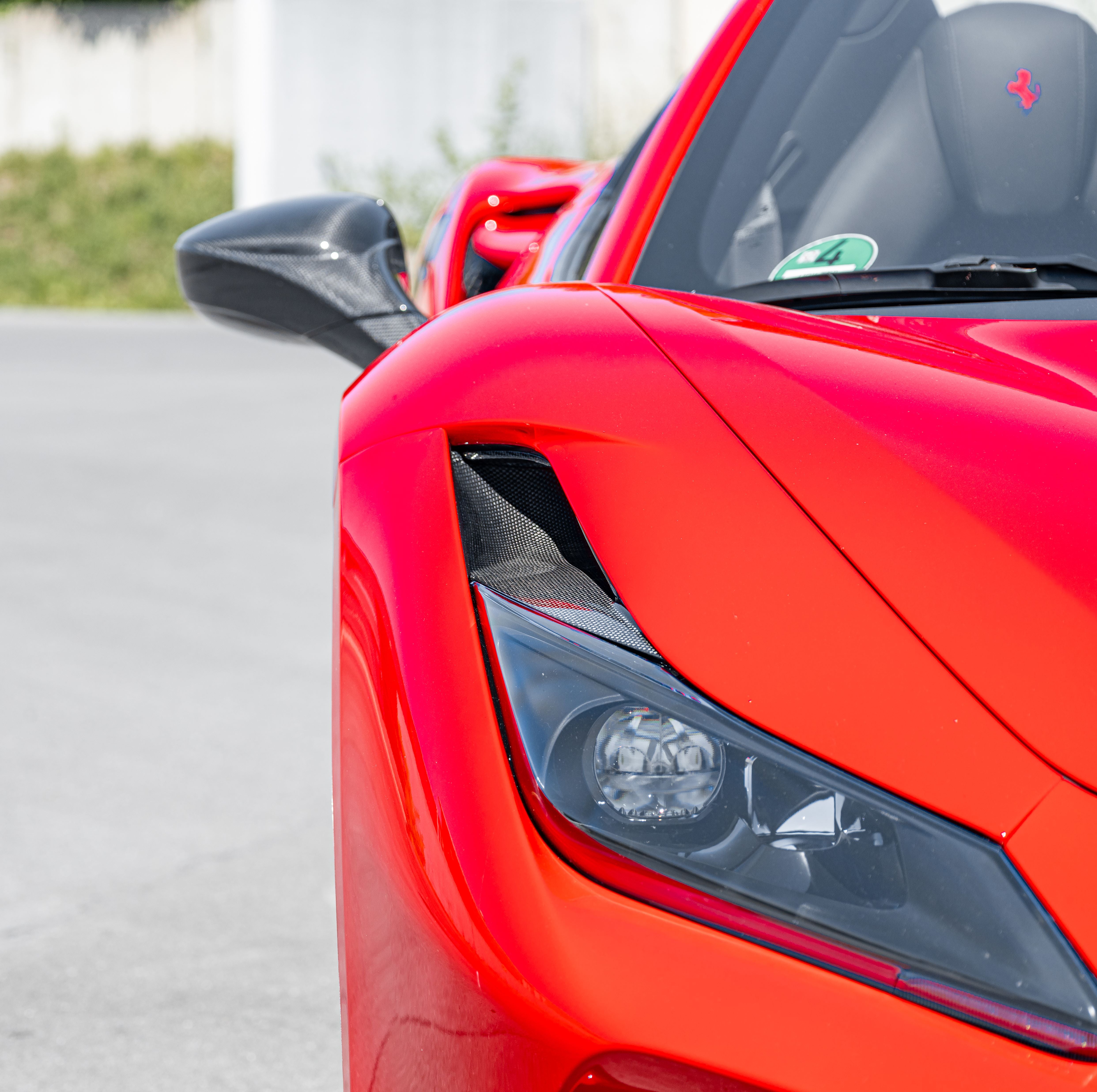 Ferrari F8 - Carbon Fiber Headlight Air Vents – Capristo Exhaust